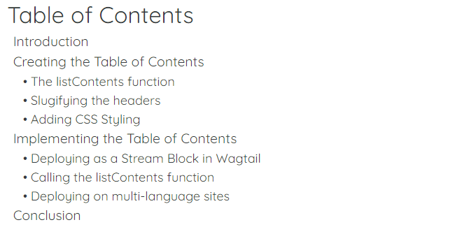 How to Use JavaScript to Add a Dynamic Table of Contents to Your Pages