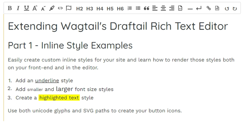 How to Extend the Draftail Rich Text Editor Part 1 - Inline Styles
